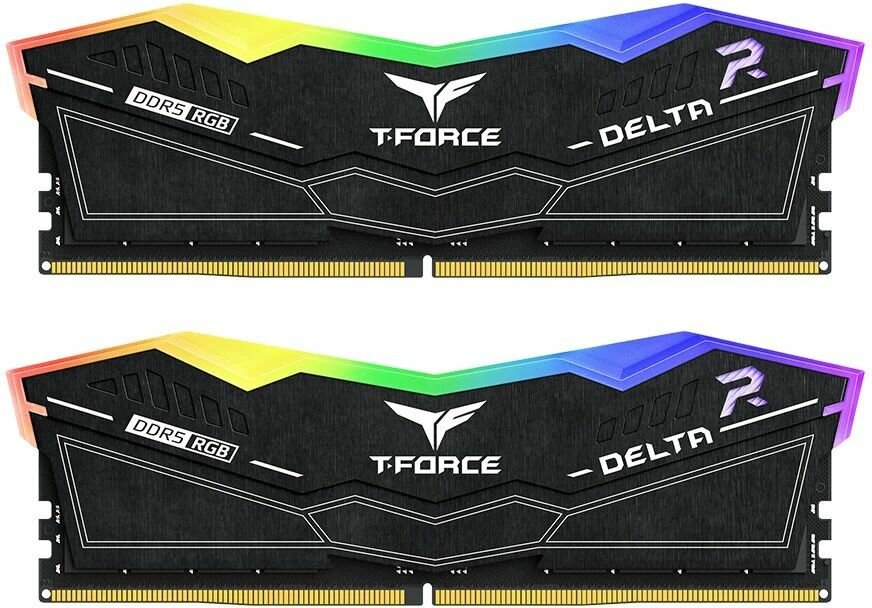 Модуль оперативной памяти Teamgroup Модуль памяти DDR5 T-Force Delta RGB 32GB (2x16GB) 6000MHz CL28 (28-36-36-76) 1.40V / FF3D532G6000HC28ADC01 / Black