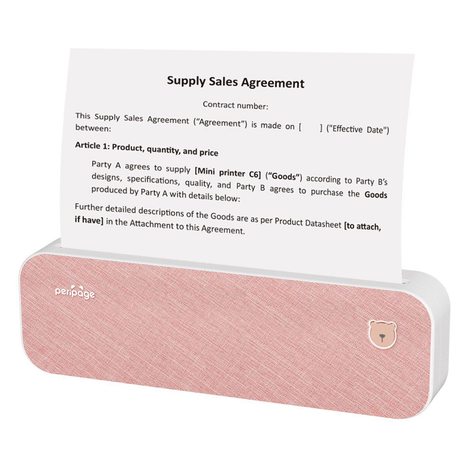 A4 Paper Printer Direct Thermal Transfer Wireless Mobile 216mm Mini Photo USB BT Connection with 1 Roll