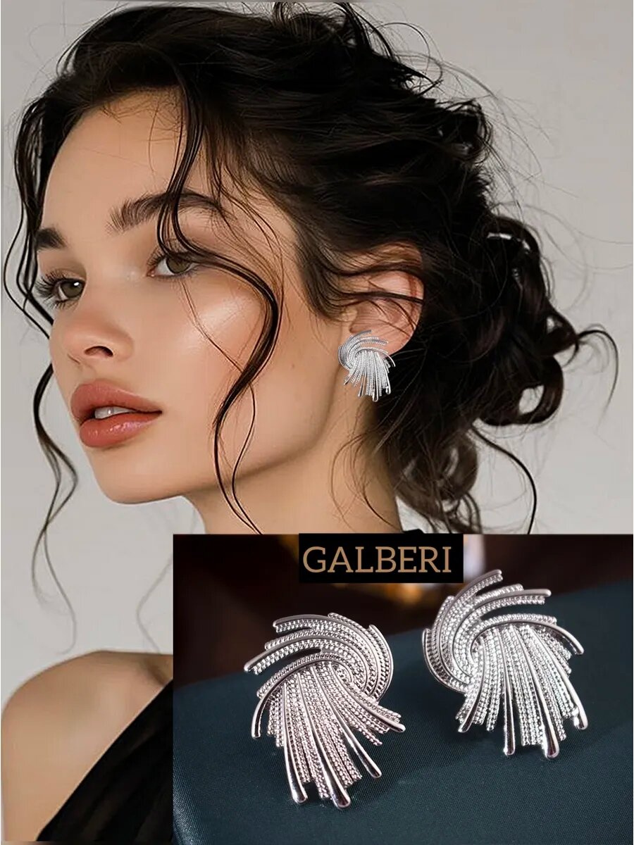 Серьги пусеты, кристалл, фианит, жемчуг имитация