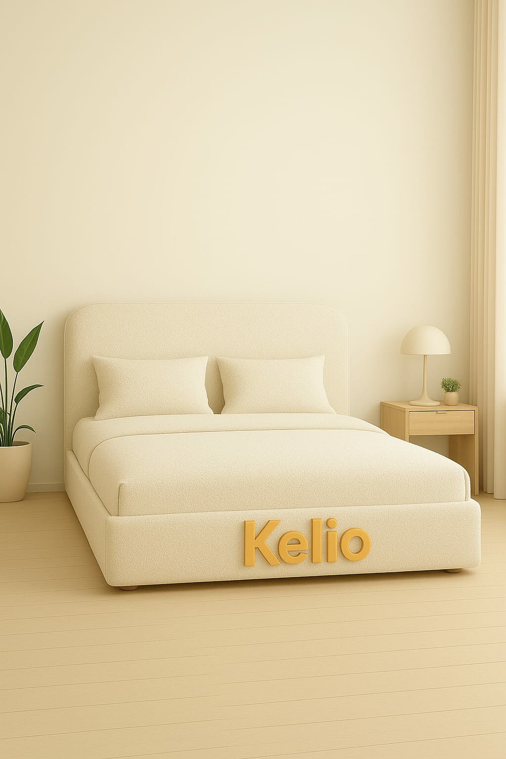 Кровать двуспальная 160х200 Balu ортопедическая ткань Букле цвет белый