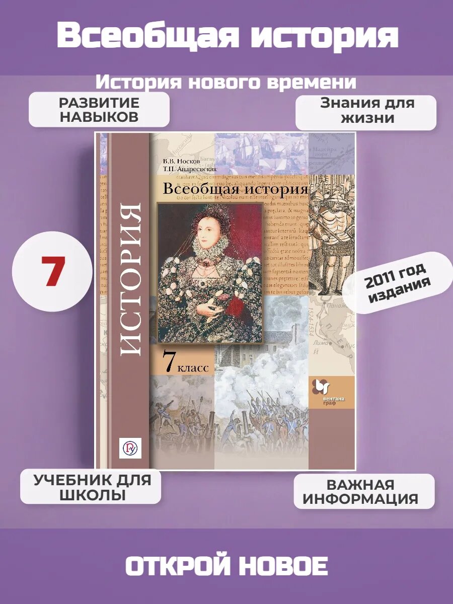7 класс. Учебник Всеобщая история.