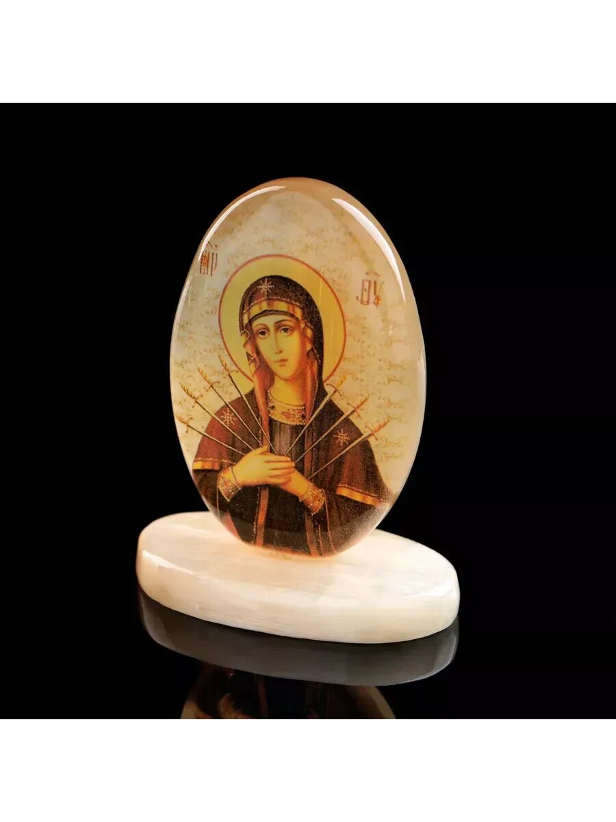 Икона «Семистрельная», на подставке