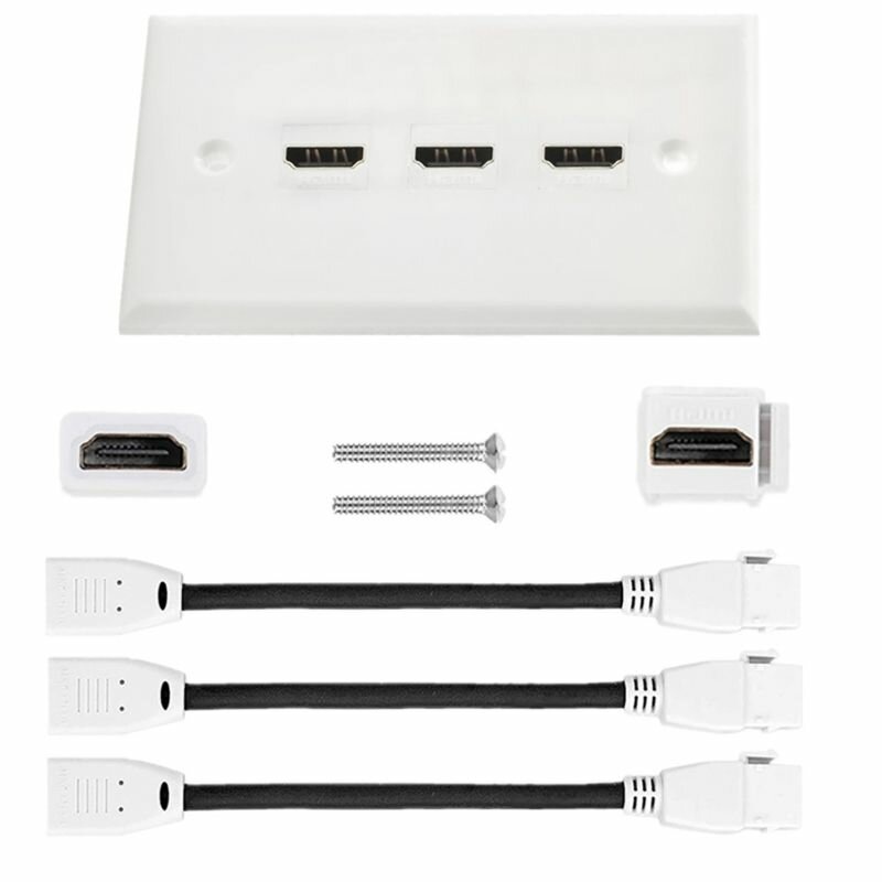 Настенная панель с разъемами HDMI 4K