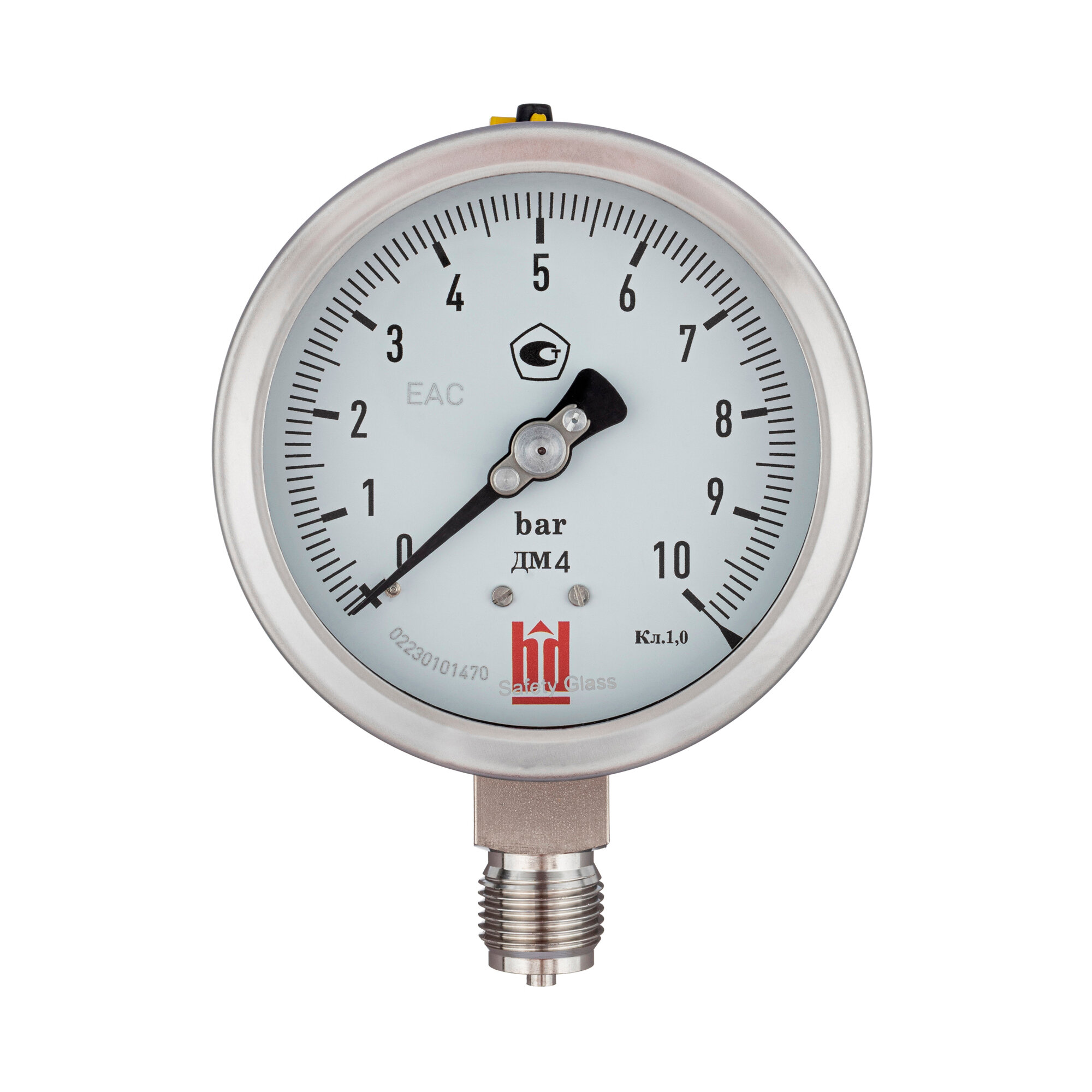 BD Манометр ДМ 4 100 Р (0-10) бар, кл.1,0, G1/2 1154100004