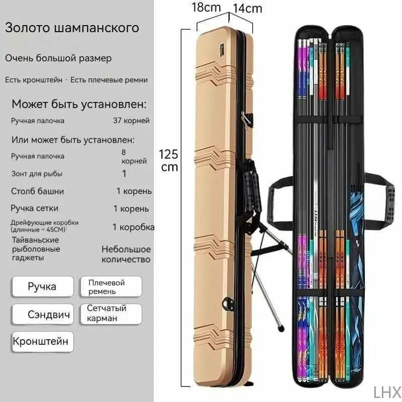 Жесткий чехол для хранения удочек, спиннингов