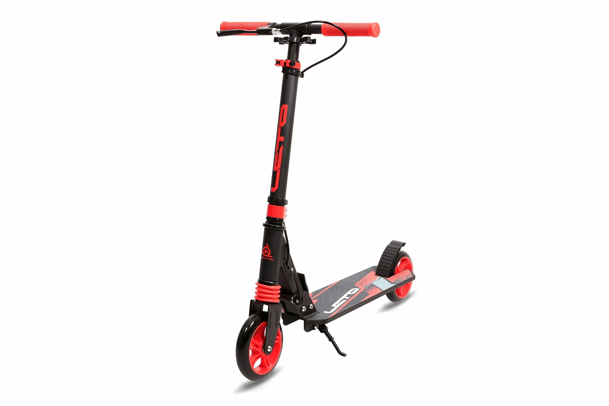 Самокат складной LETO алюм, 145 мм, передний амортизатор, ручной тормоз, до 80 кг