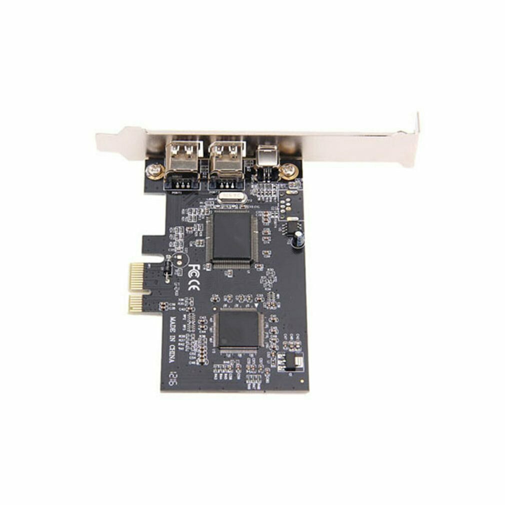 PCI Express PCI-E FireWire 1394a IEEE1394 Внешняя плата контроллера 3 порта для Windows XP/Vista/7 32/64 бит с кабелем F