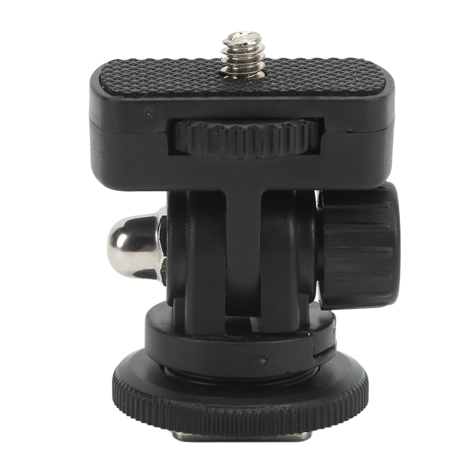 Monitor Ball Head 180 Degrees Adjustable Mini Accessories with Cold Shoe 1/4 Screw Interface