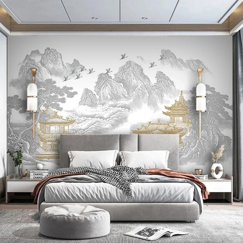 Виниловые обои Jiadou самоклеящиеся китайский стиль 3D 3D Relief, 200cmx100cm