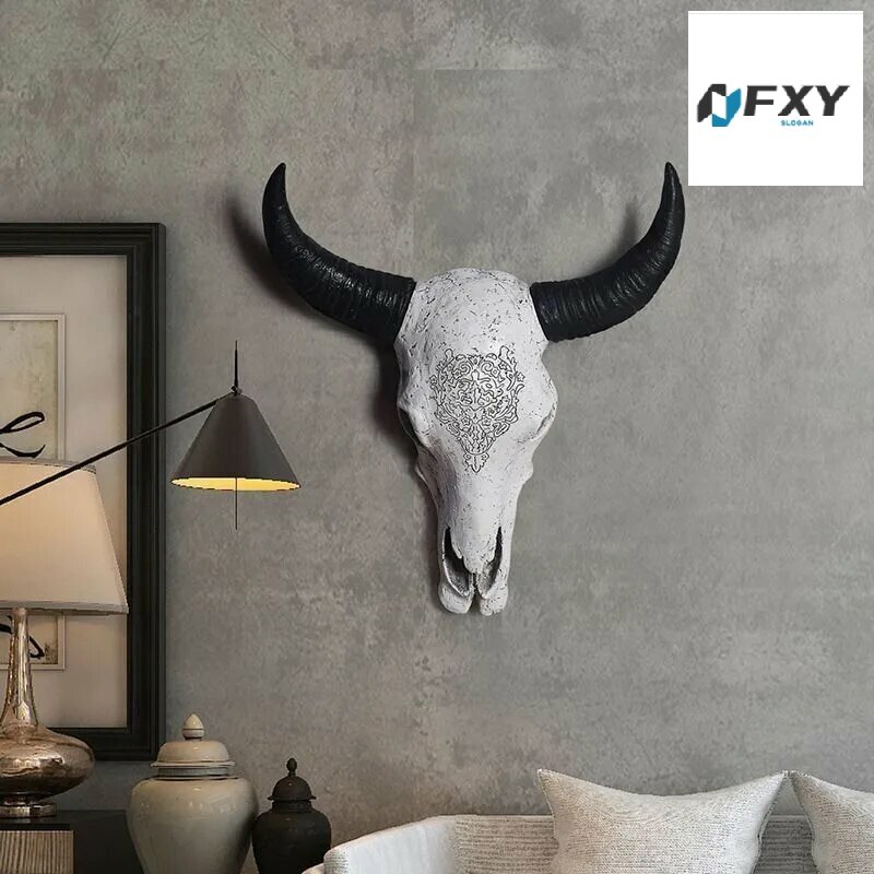 Декор стен "Ретро", искусственный череп коровы, 36 см x 40 см