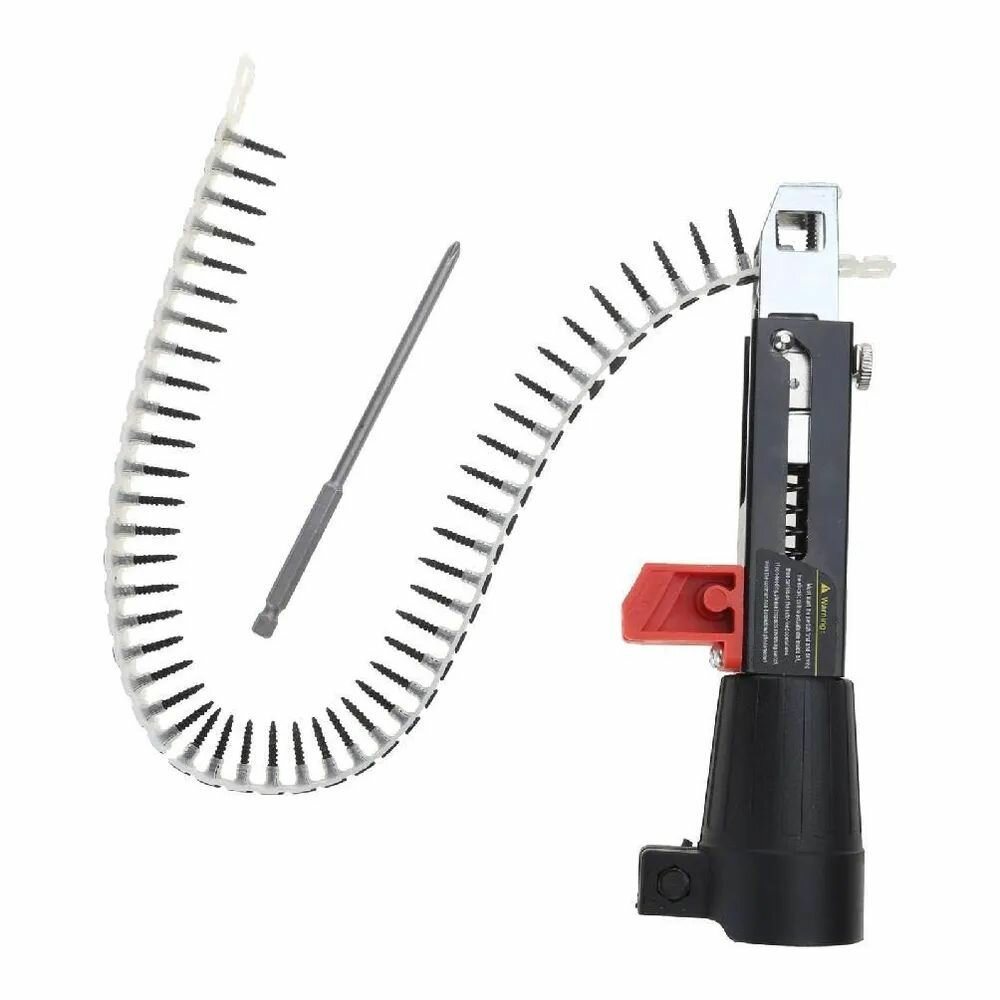 Насадка на шуруповерт с автоматической подачей шурупов, приспособление / переходник / пистолет для дрели, адаптер для быстрой выдачи саморезов на ленте, инструмент для авто вкручивания болтов