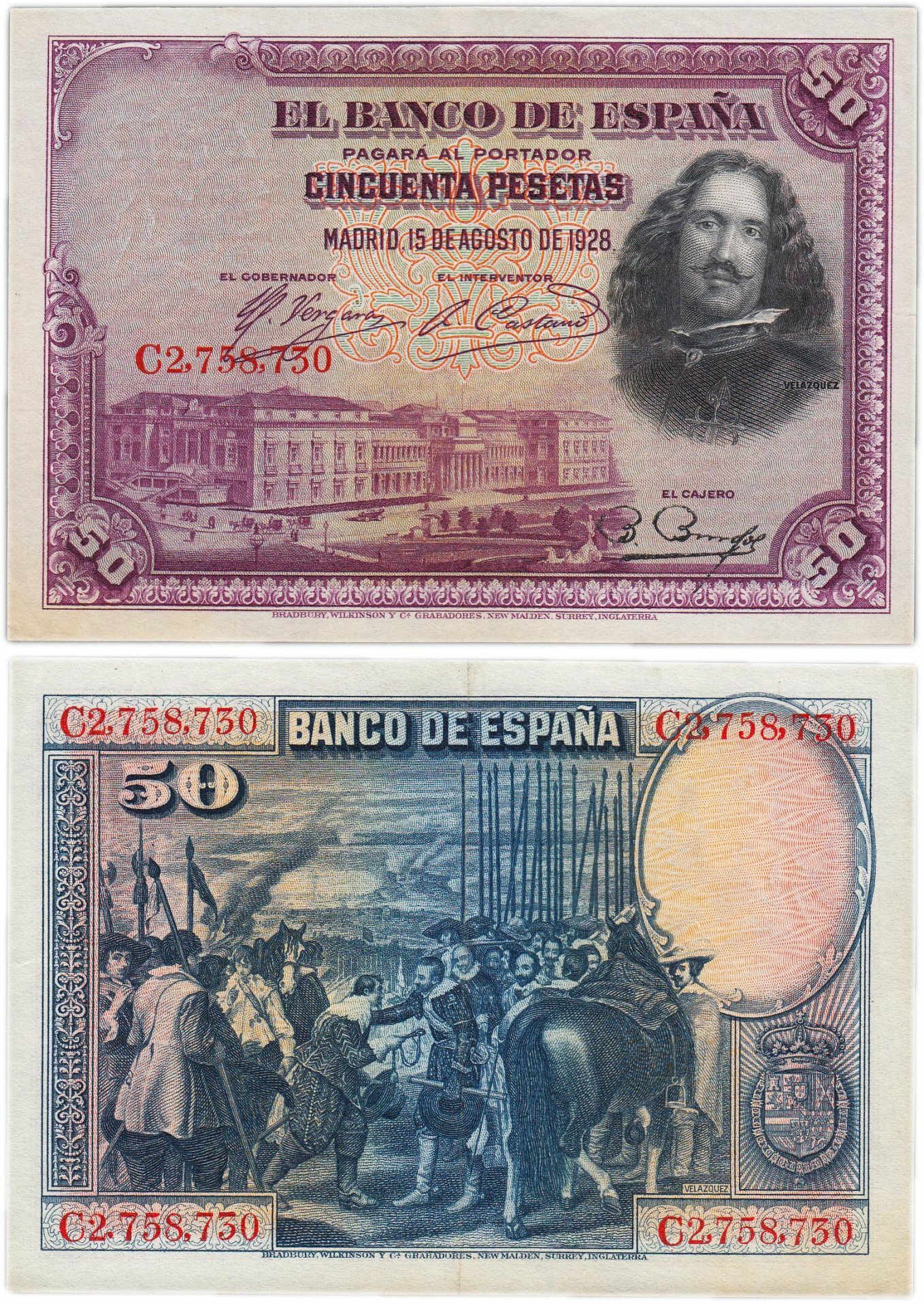 Испания 50 песет 1928