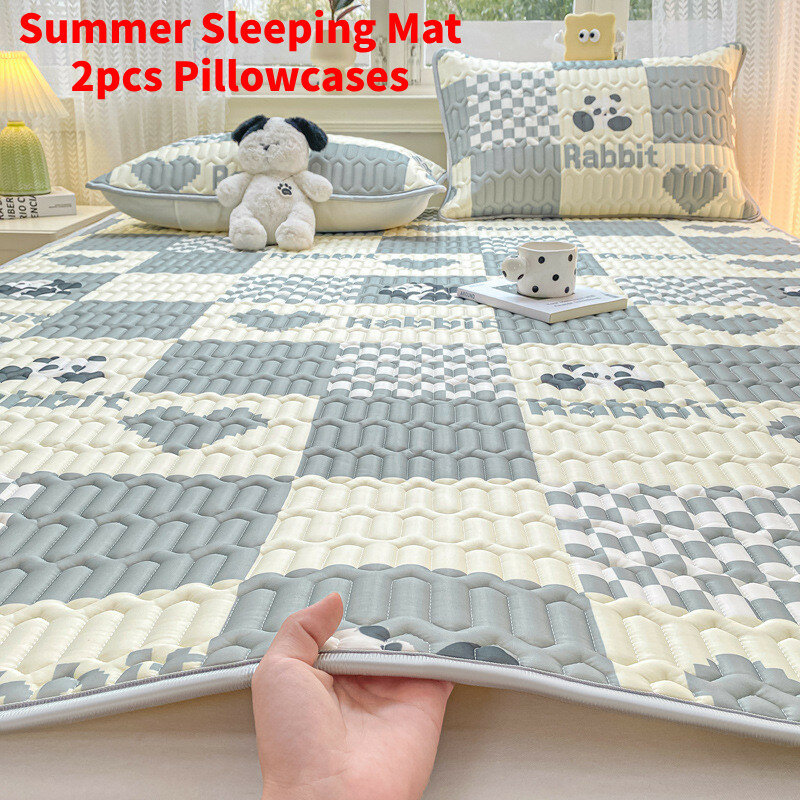 Latex охлаждающая матрасная накладка комплект с мягкой тканью и наволочками для спальни комфорт стиль a-180x200см