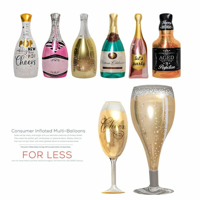 Шар для бокала для вина, воздушный шар на день рождения, 1 шт.