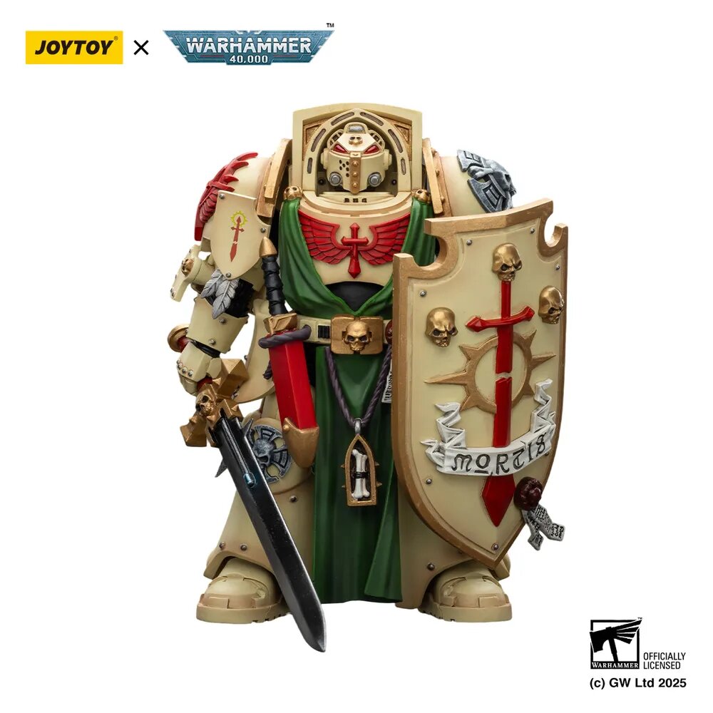 JOYTOYWarhammer 40K/ Боевой молот 40K Dark Angels Deathwing Knight 3 With Power Sword and Storm Shield