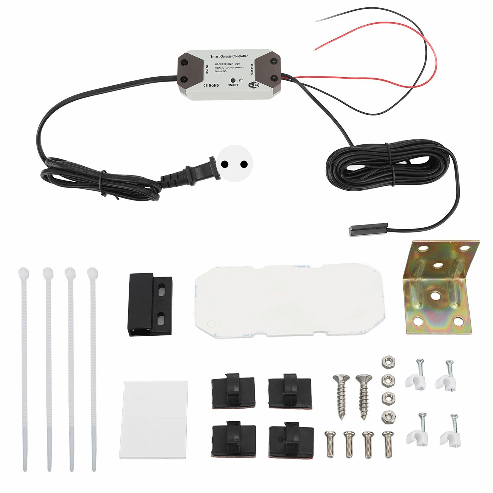 Умный контроллер гаражных ворот 100240V ABS с управлением через приложение и Wi-Fi, пульт для дома, европейская вилка