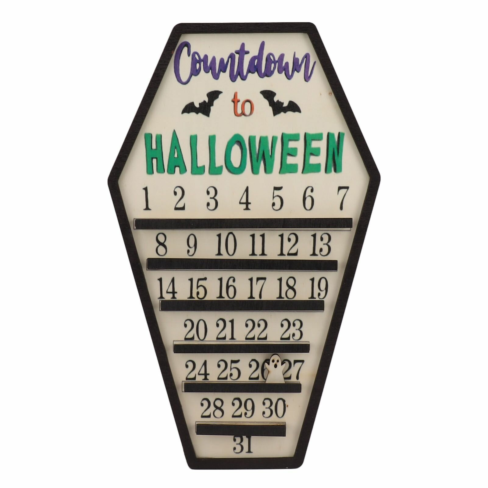 Календарь обратного отсчета на Хэллоуин, многоразовый Адвент, сделай сам, движущийся деревянный праздничный знак, декор для дома, настольный орнамент