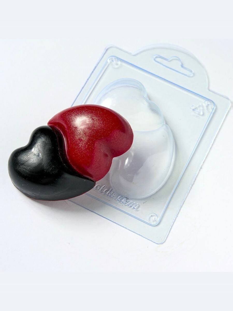 Сердца Инь-Янь форма пластиковая