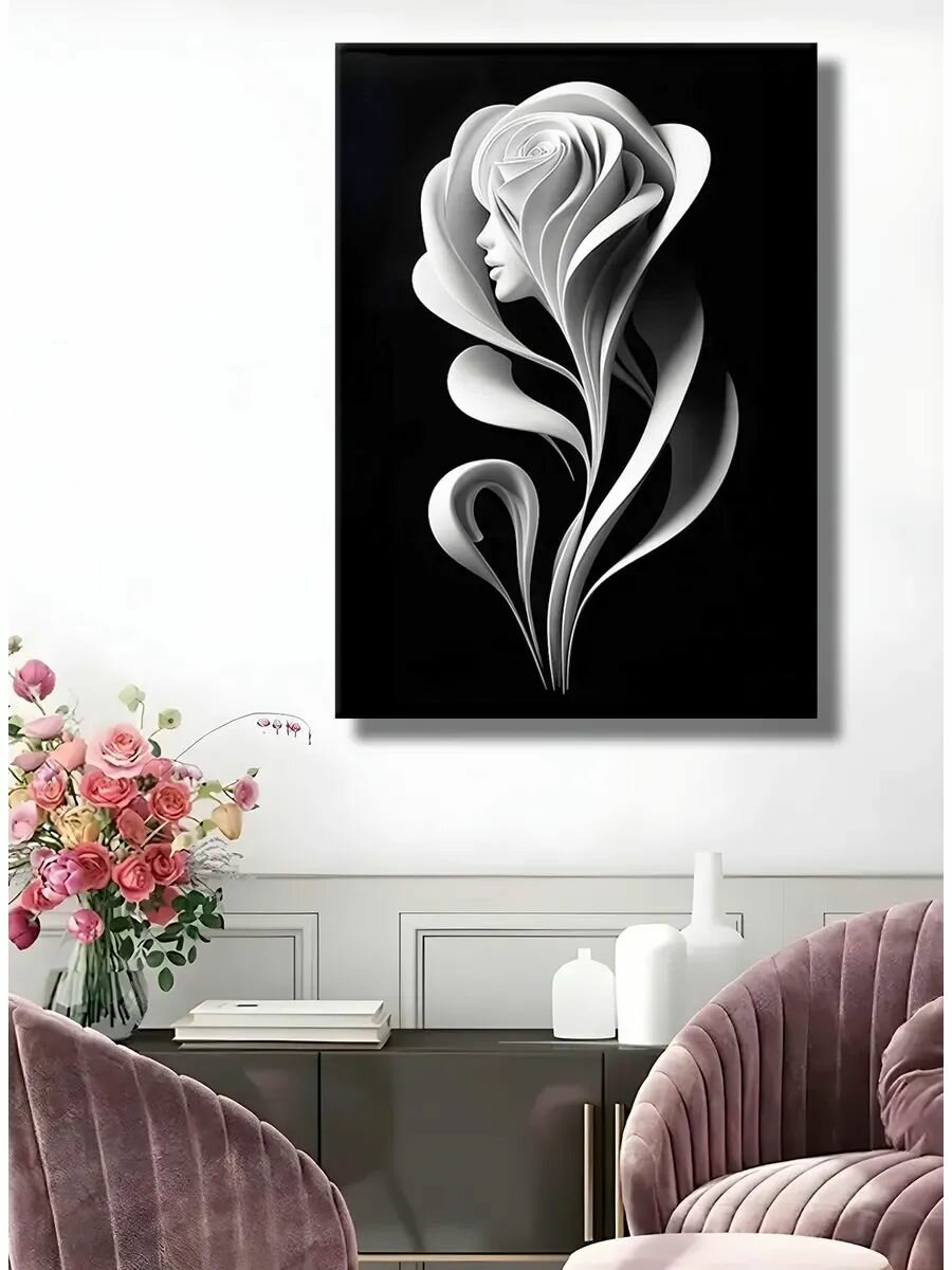 Картина "Черно-белая гармония", на стену 30х40см 1шт.