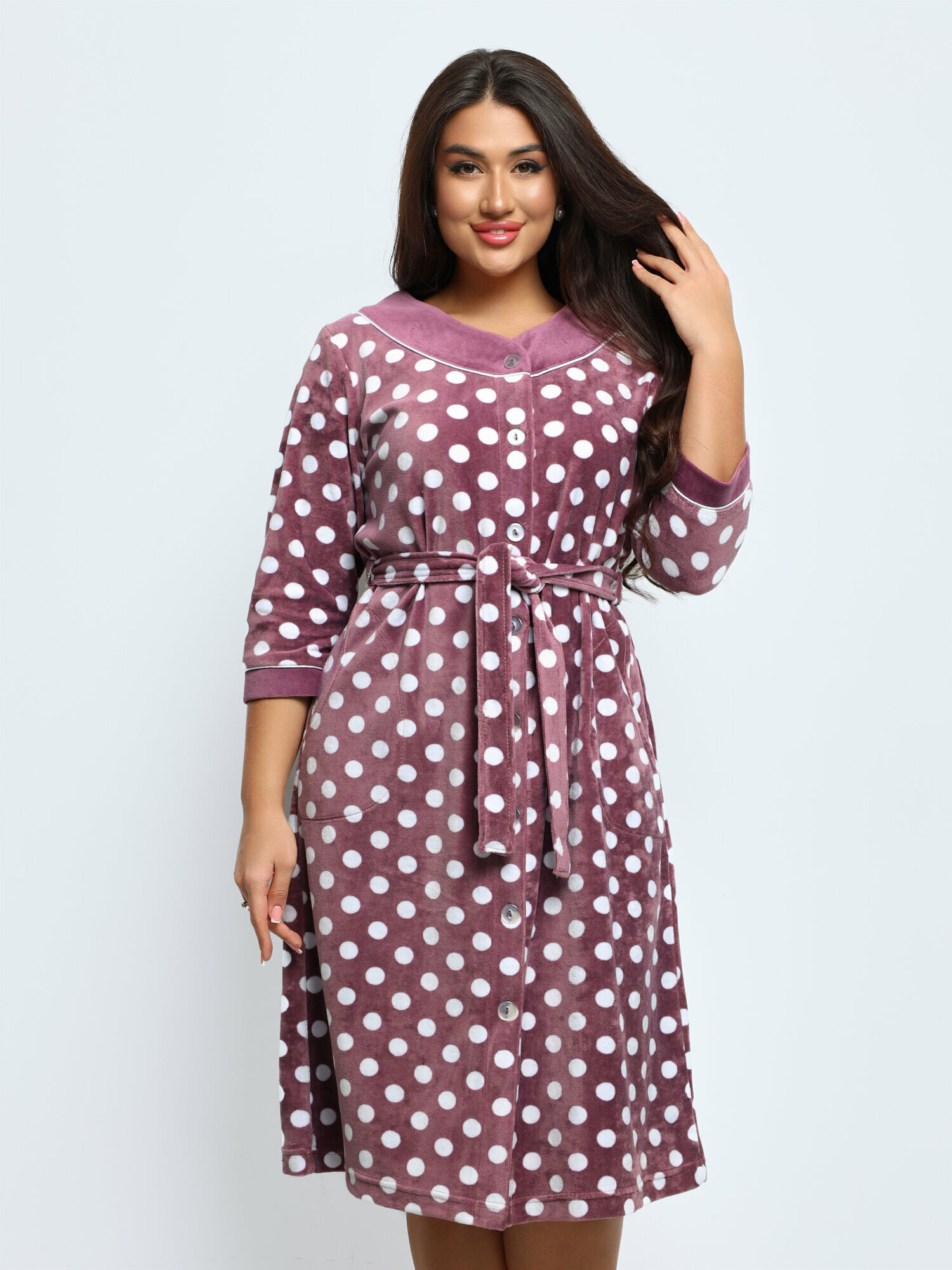 Халат трикотажный велюр