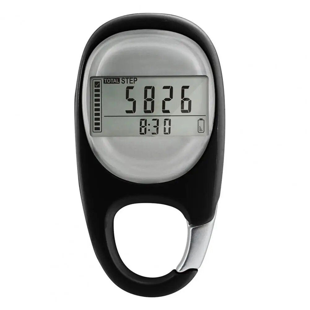 3D шагомер Black