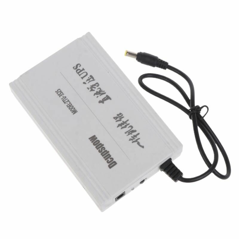 7500 мАч 12 В/19 В UPS Непрерывное питание для камеры видеонаблюдения ноутбука маршрутизатора, Белый