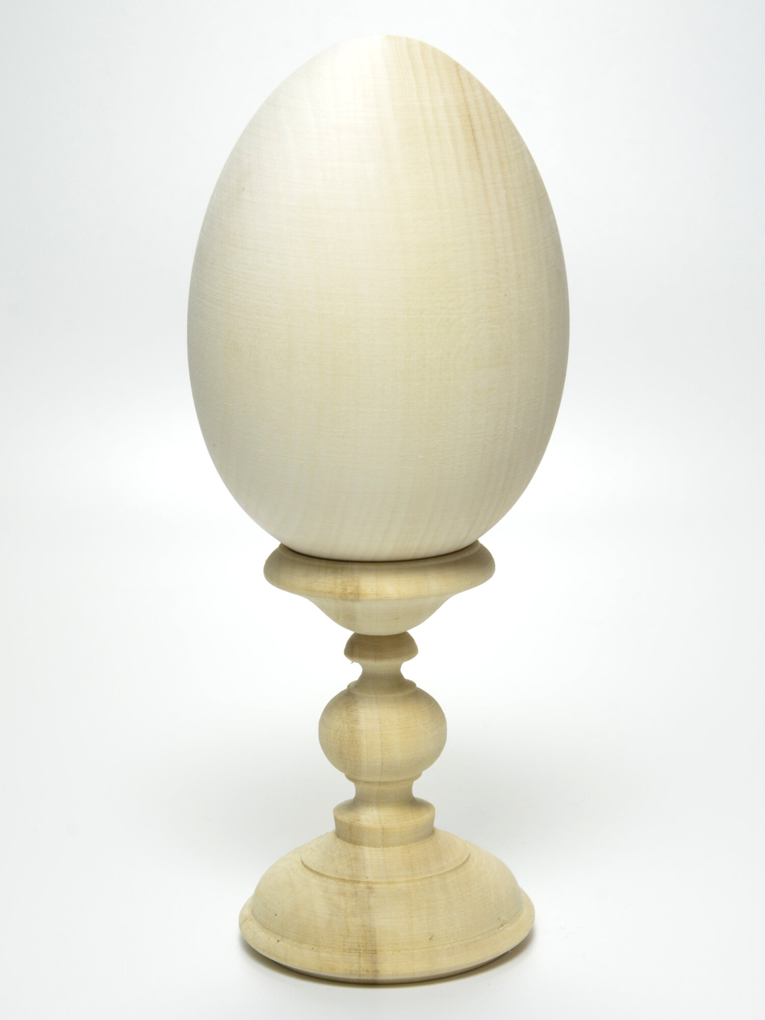 Яйцо деревянное на подставке. Заготовка для росписи и декупажа. Высота 18 см