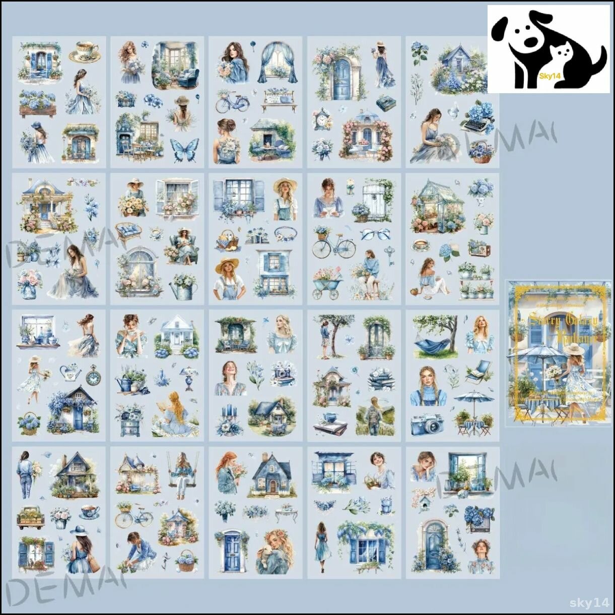 Эксклюзивный ретро комплект Mr Paper из 20 декоративных листов для чехла телефона и открытки