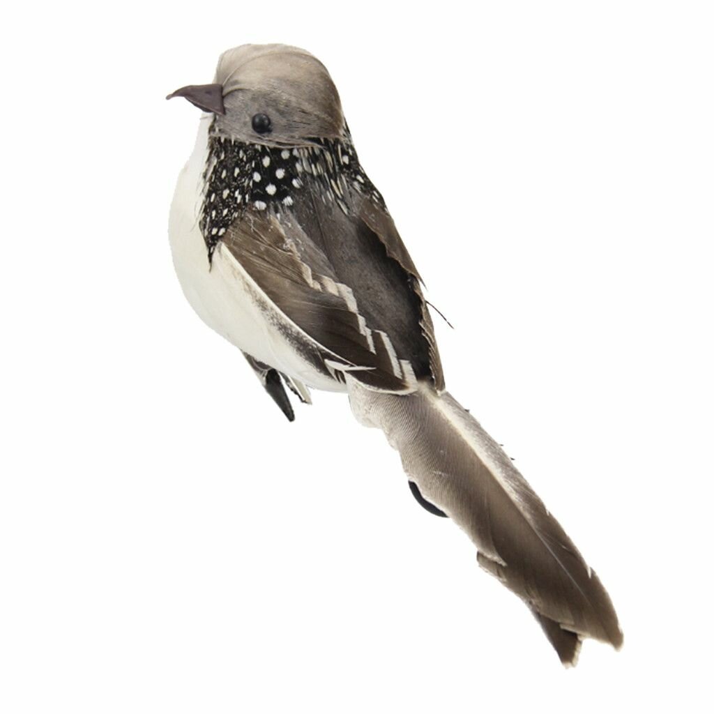 Искусственный воробей, серый, 1 шт