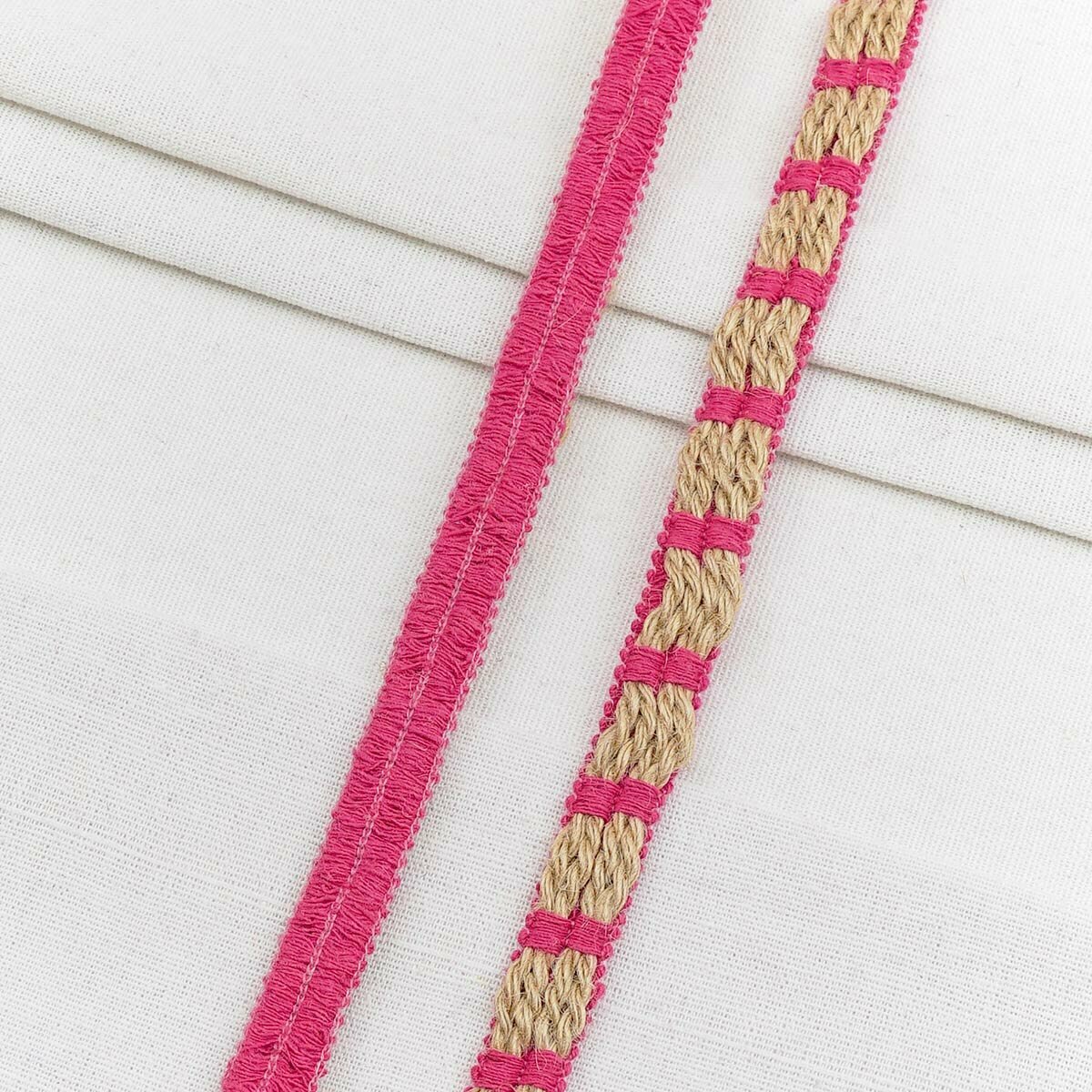 Тесьма декоративная для рукоделия, ширина 1,2 см, длина 20 м, цвет малиновый