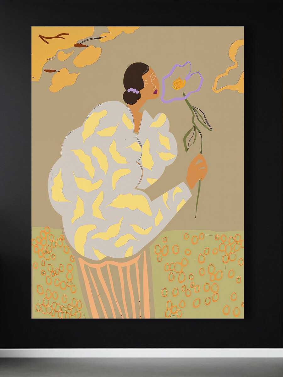 Картина на стену - "Абстракция, модерн, масло, живопись" , 50х70 см.