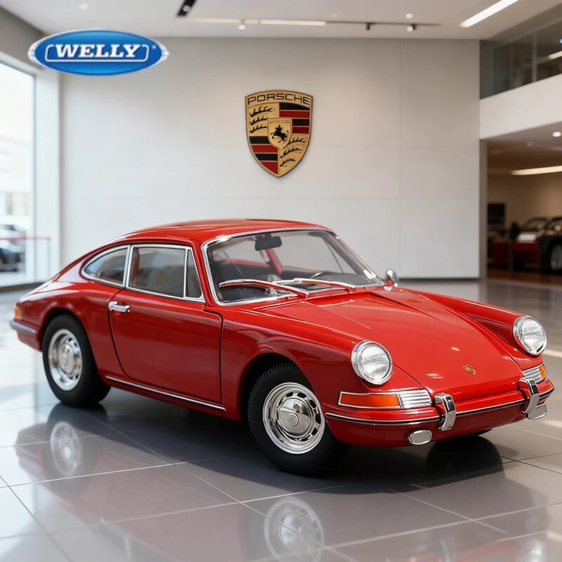 Welly 1:24 Porsche 911 1964 Red металлическая модель