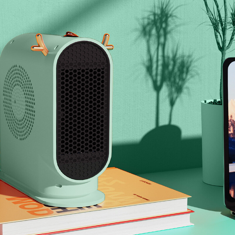 Умный настольный тепловентилятор с 2 режимами нагрева — 360° обдув, бесшумный обогрев до 30 м²