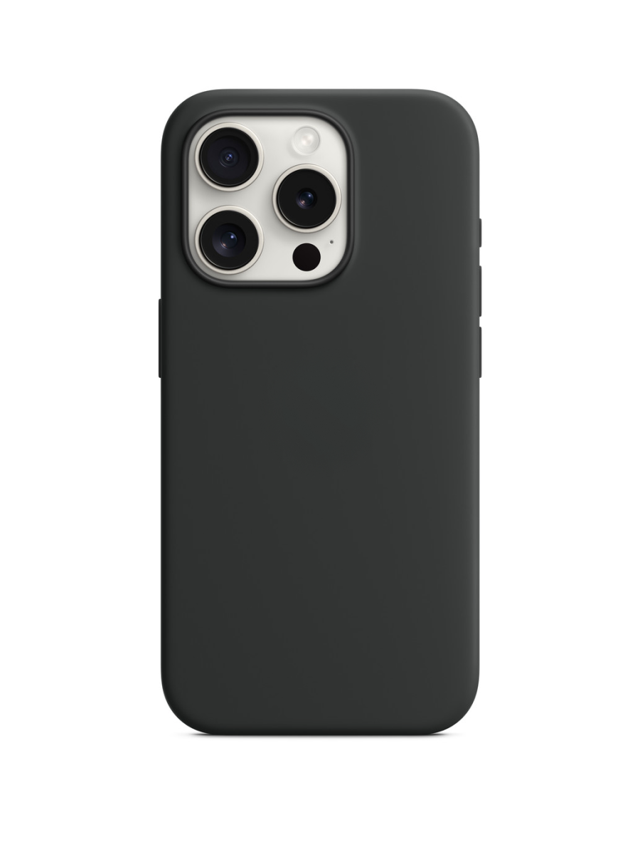 Чехол силиконовый MagSafe для iPhone 15 Pro Black с анимацией NFC, Silicone case MagSafe для айфон 15 про - Чёрный