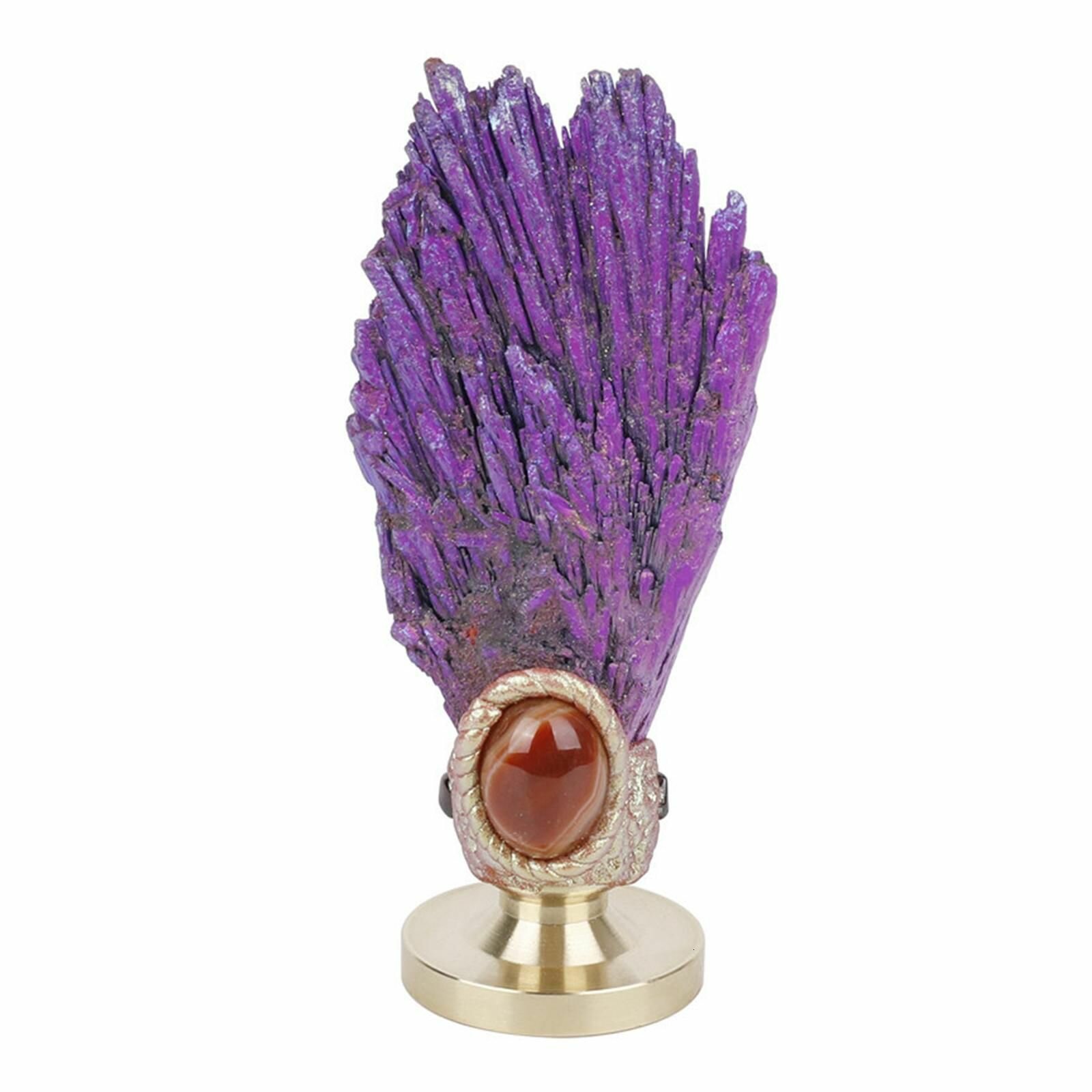 Штамп, Натуральная грубая веерообразная фиолетовая турмалиновая печать-фиолетовый