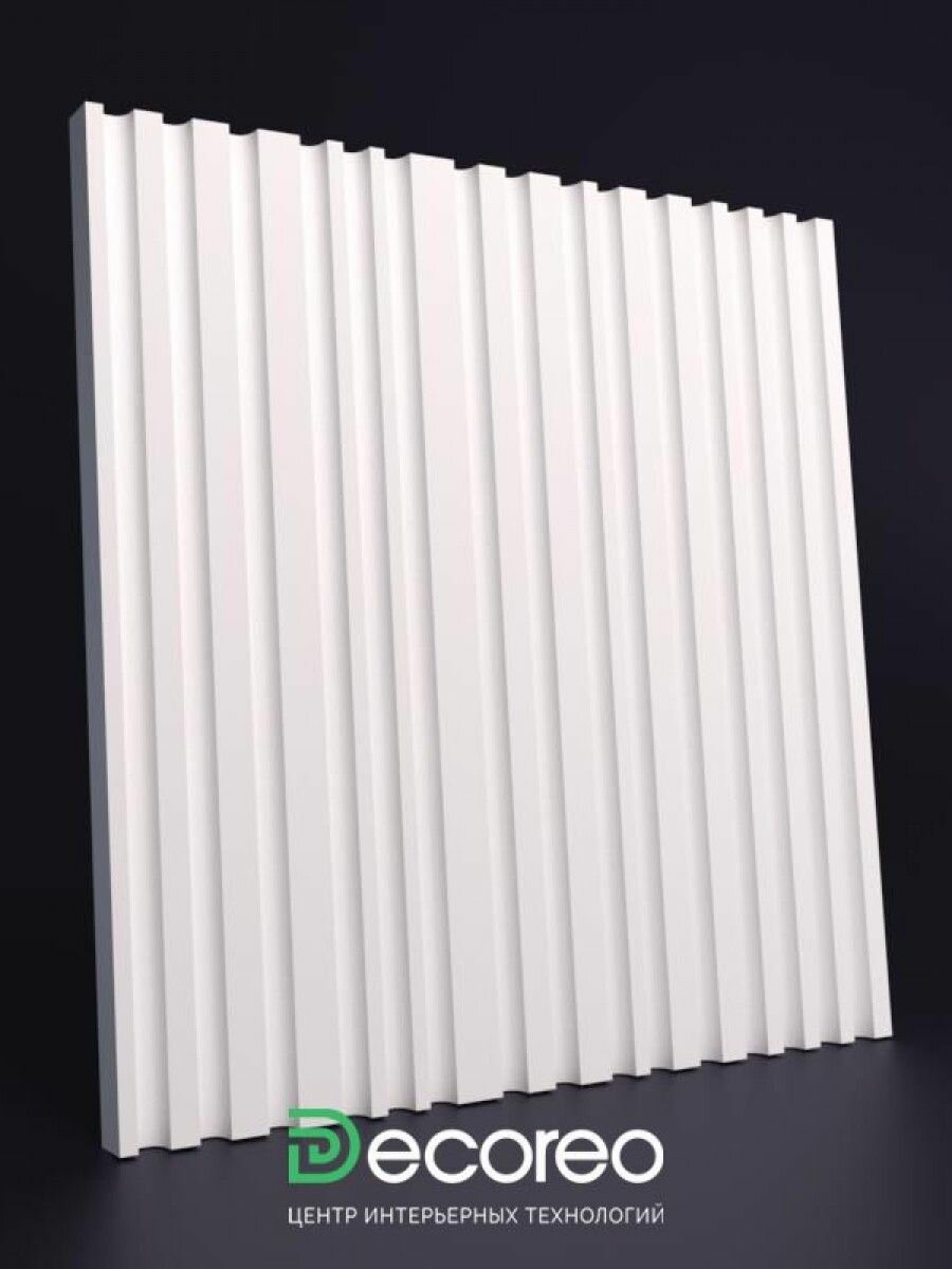 Гипсовая панель на стену "Tiks" 50х50см / Панно на стену для интерьера