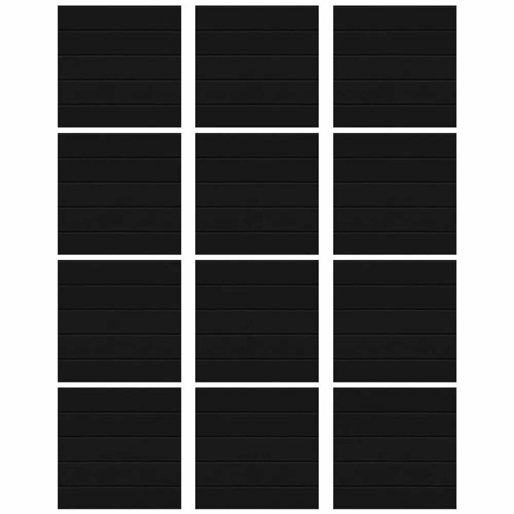 Набор из 12 самоклеящихся акустических пенных панелей, декоративные элементы для стен, снижающие уровень шума, подходящие для студий звукозаписи и классов, Черный