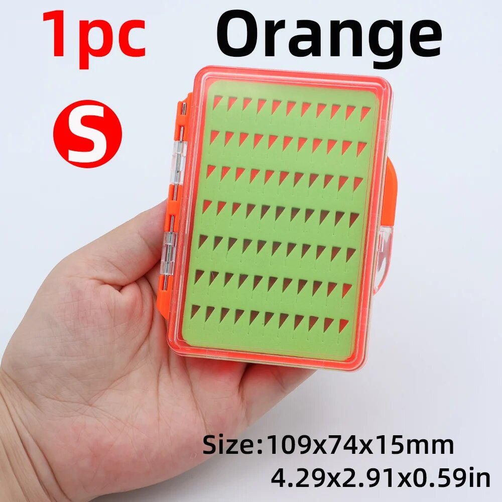 Оранжевая коробка для нахлыста 1pc Orange S