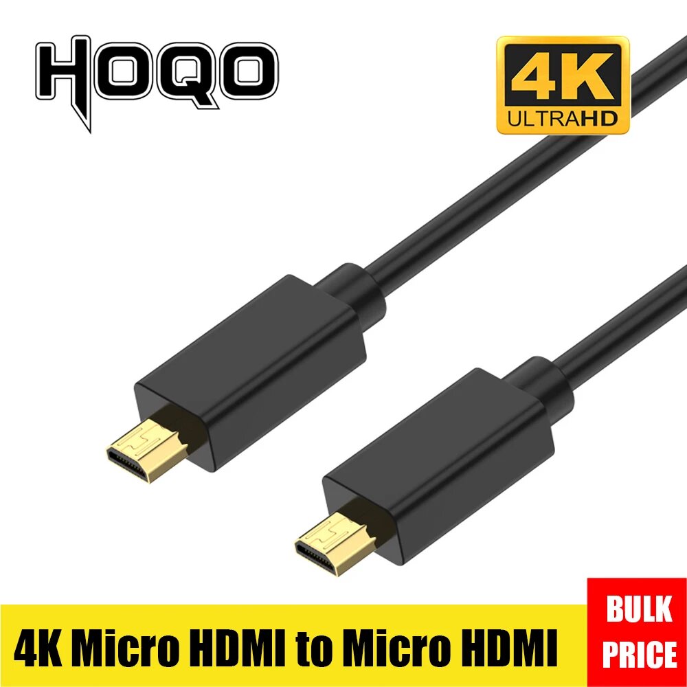 4k 60hz короткий кабель micro hdmi к micro hdmi 0,5 м OD 3,2 мм Ultrl Тонкий микро hdmi между мужчинами 50 см для мини-ПК Портативный монитор