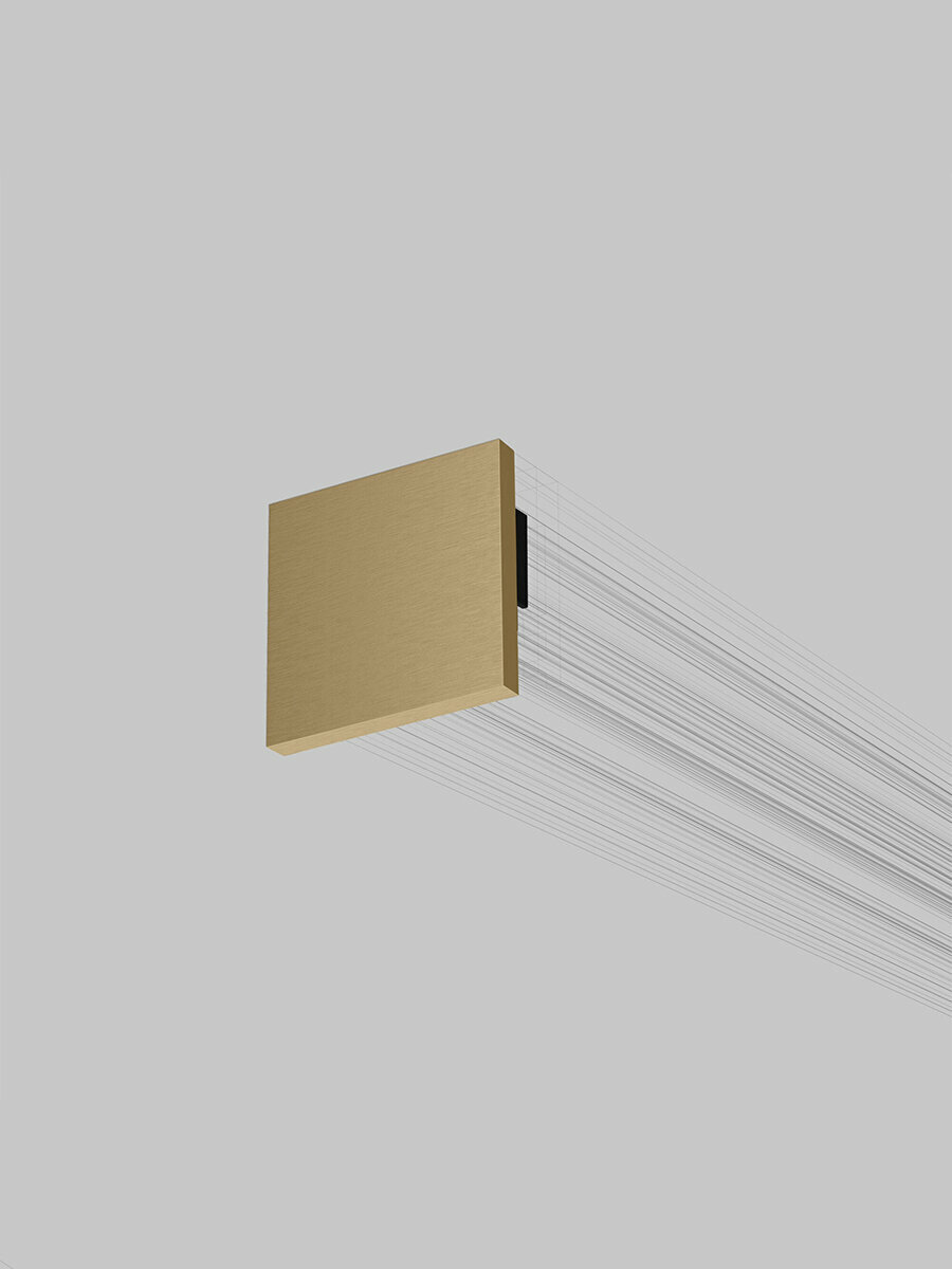 Заглушки для накладного шинопровода Elektrostandard Line Magnetic Brass Line 85230/00, 2 шт, цвет латунь