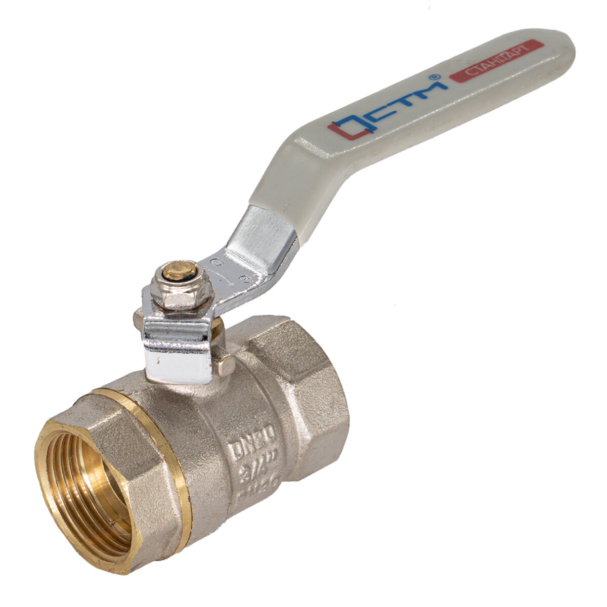 Кран шаровой латунный СТМ Стандарт, 3/4", внутренняя/внутренняя резьба, ручка