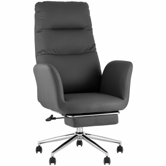 Кресло руководителя Stool Group TopChairs Solid NC с оттоманкой, серый