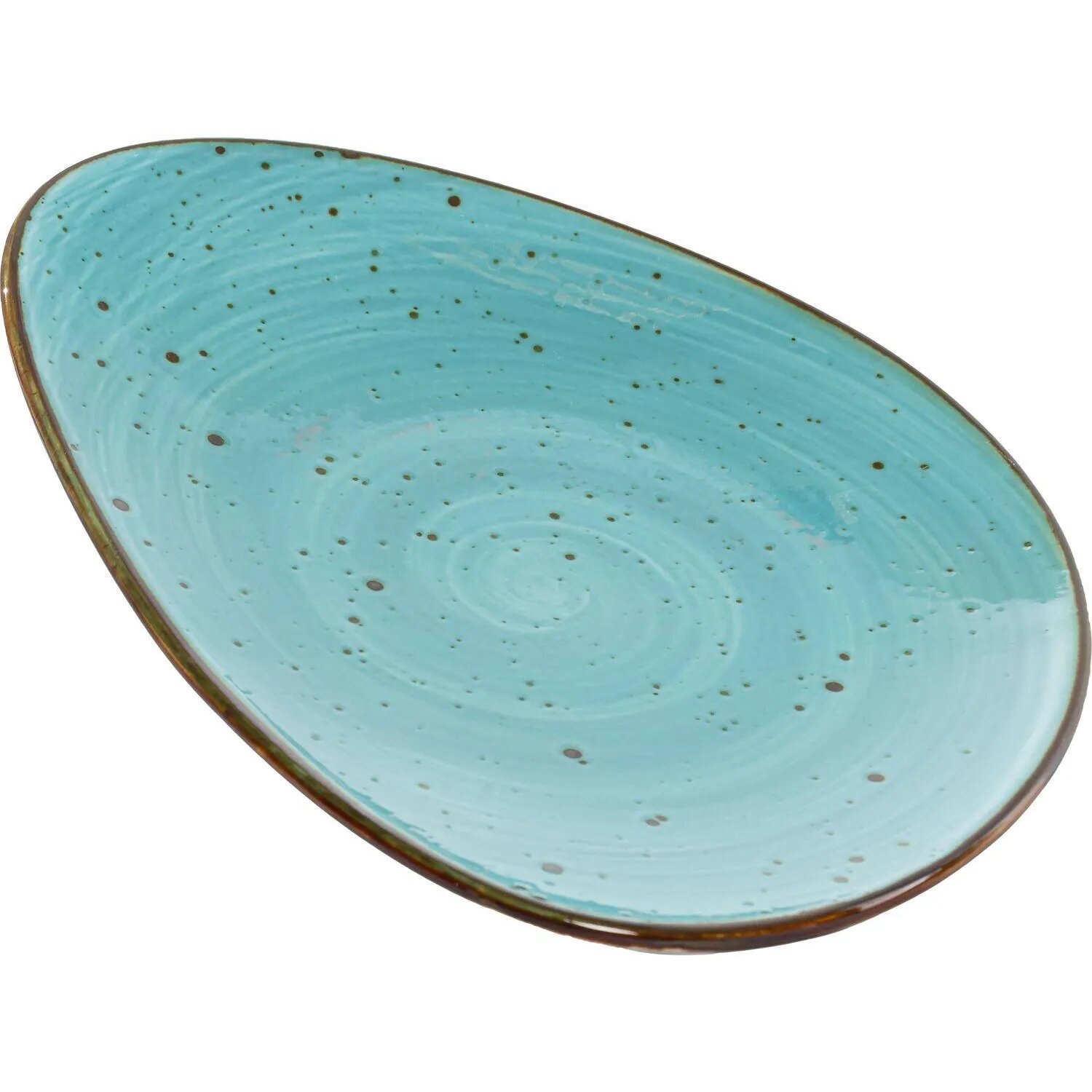 Тарелка мелкая хорека бирюза, 260х200мм, арт.206-55052