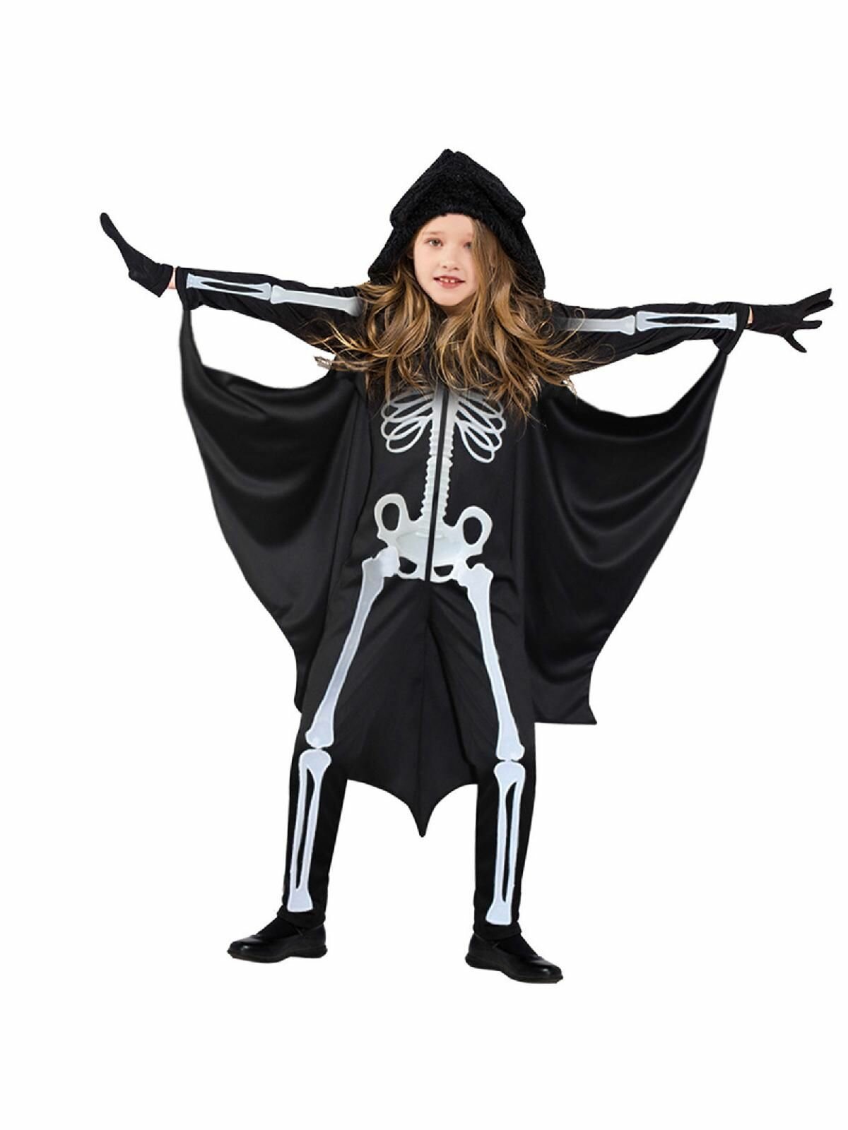 Костюм летучей мыши для детей, быстрая смена, практичный, Череп - 120cm