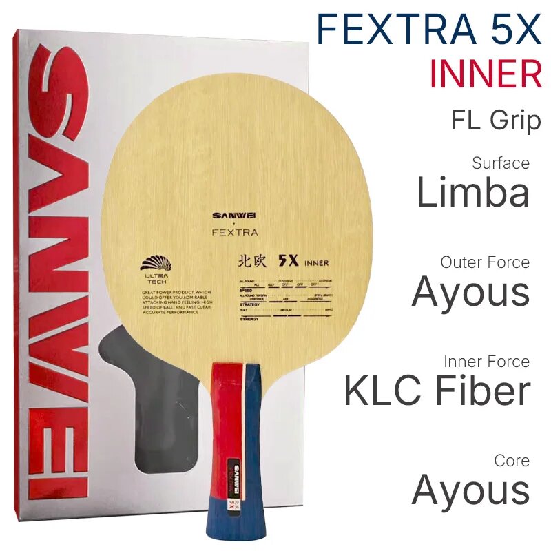 Лезвие для настольного тенниса SANWEI FEXTRA 5X Inner FL Grip