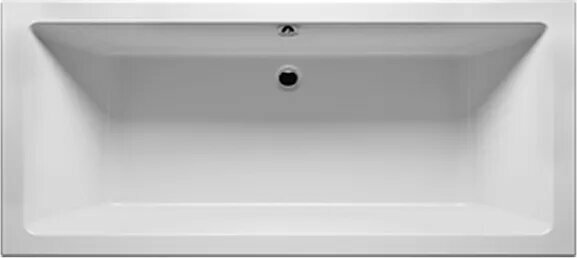 Акриловая ванна Riho Lugo 200x90 см, встраиваемая, белая, на ножках, со сливом-переливом