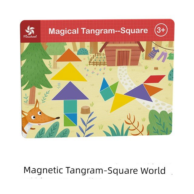 Магнитный танграм-головоломка «Ветряная мельница», развивающая головоломка для учащихся начальной школы, магнитные