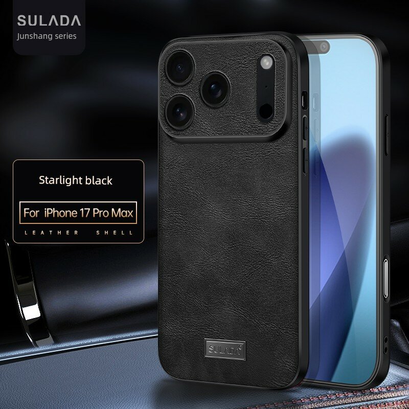 Чехол для Apple iPhone 17 Pro/17 Pro Max, легкий люксовый ретро-чехол из тонкой текстурированной кожи, защитный чехол