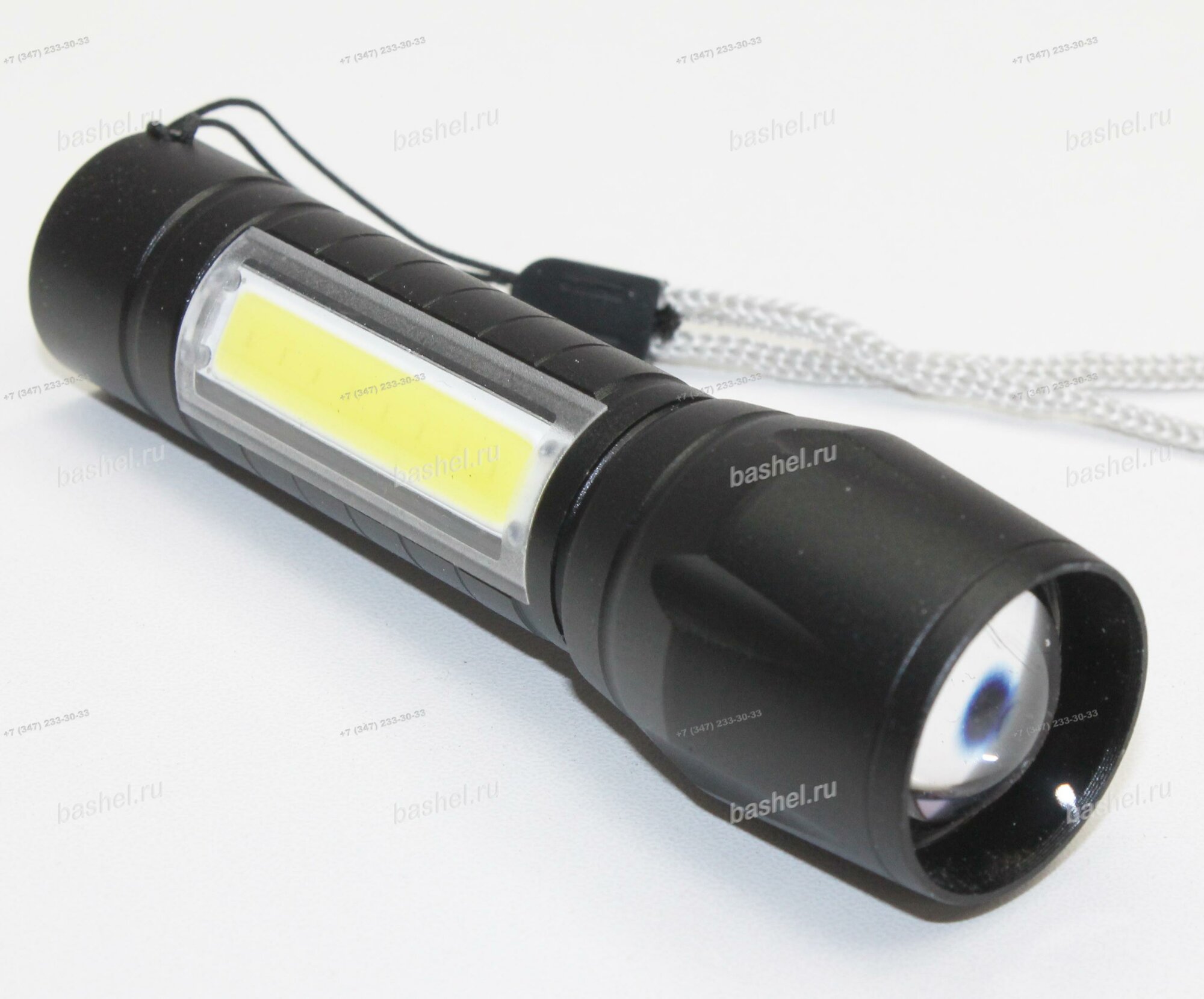 Фонарь светодиодный с фокусом Следопыт ST-FLR04 2 режима (встр. аккум, ЗУ-USB), Следопыт