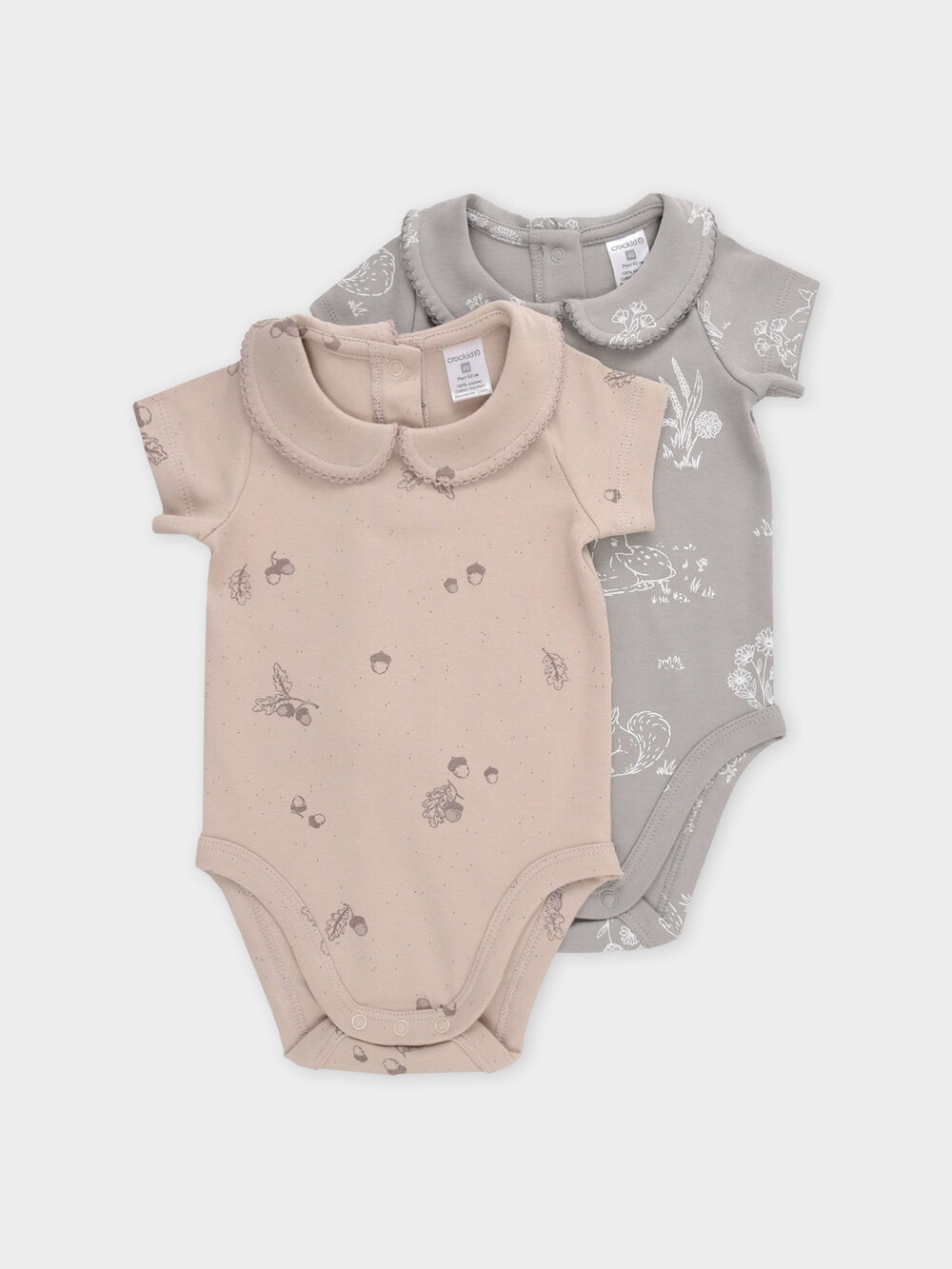 Боди К 6540-2уп/оливковый Н081,тем.бежевый Н106, комплект из 2 шт.